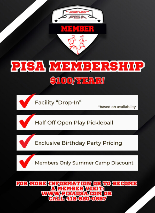 PISA Membership Benefits - Pittsburgh Indoor Sports Arena in Cheswick, PA